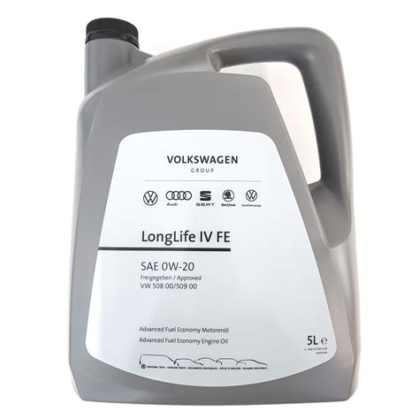 Original Volkswagen Motoröl 5L Longlife IV FE SAE 0W20 VW Norm 50800