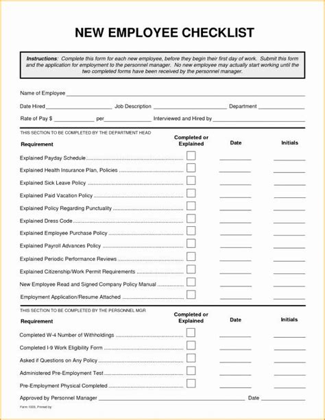 Printable New Hire Checklist Onboarding Checklist Manager 45 OFF