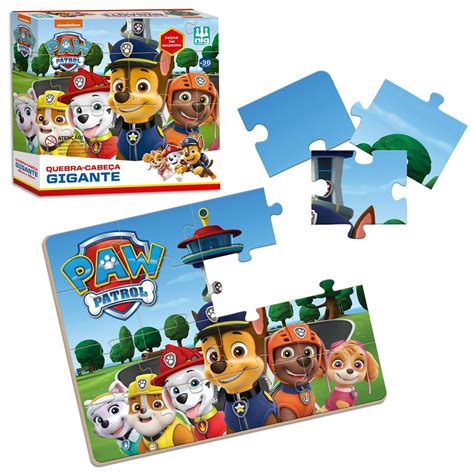 Puzzle Patrulha Canina Gigante Quebra Cabeca Paw Patrol Nig