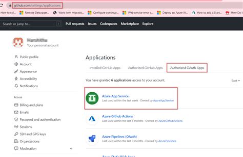 Github Failure When Settings Continuous Deployment Of Webapps On