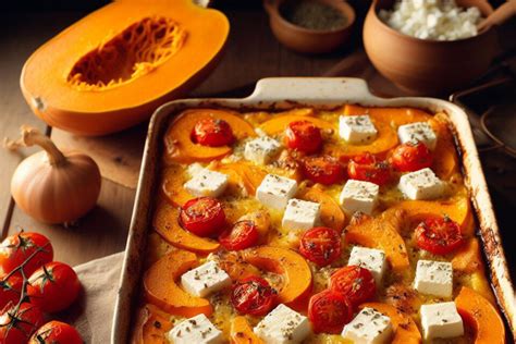 Kürbis Feta Auflauf im Ofen Einfaches und Köstliches Rezept