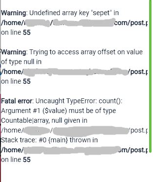 Php Uncaught TypeError Count Argument 1 Value Must Be Of Type