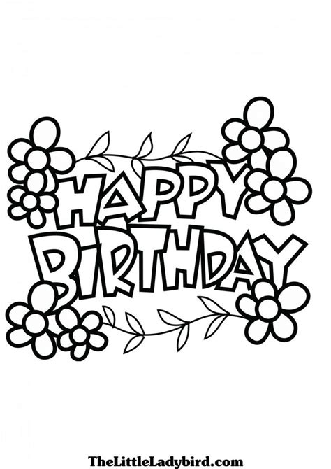 Gambar Happy Birthday Daddy Coloring Page Home Jesus Free Pages Di