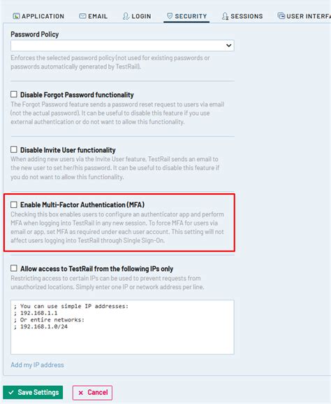 Configure Multi Factor Authentication MFA TestRail Support Center