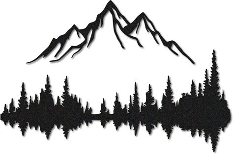 NORTH KAISER Decoration Murale Metal Montagne Et Foret Art Mural