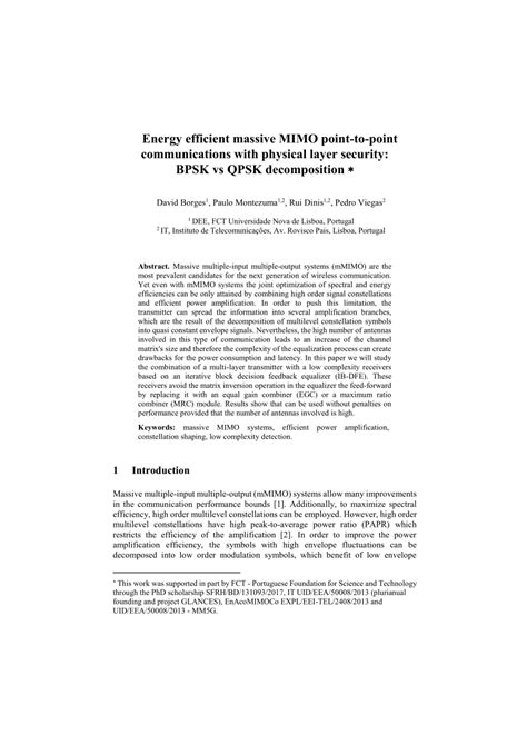 pdf energy efficient massive mimo point to point communications with physical layer security