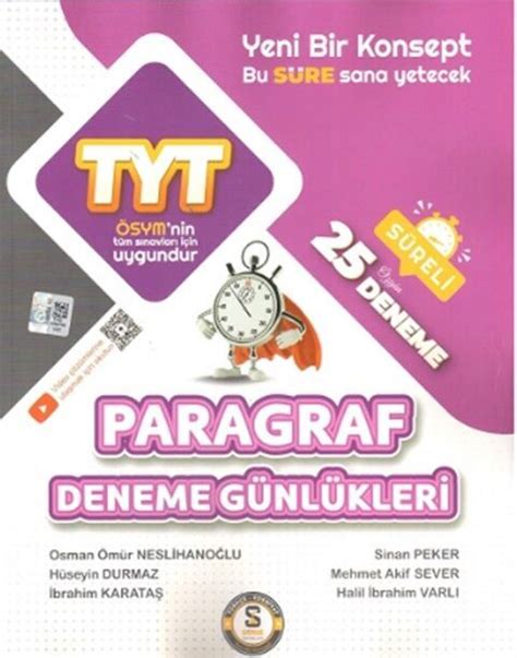 Süre Yayınları TYT Paragraf 25 li Deneme Günlükleri Kitapİşler İşler