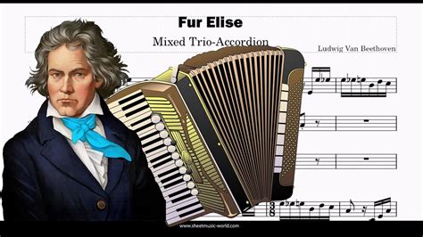 Für Elise Mixed Accordion Beethoven Tutorial Accordéon Sheets