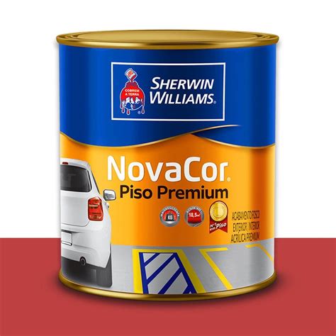 Tinta Novacor Piso Premium Vermelho Segurança 900ml Sherwin Williams