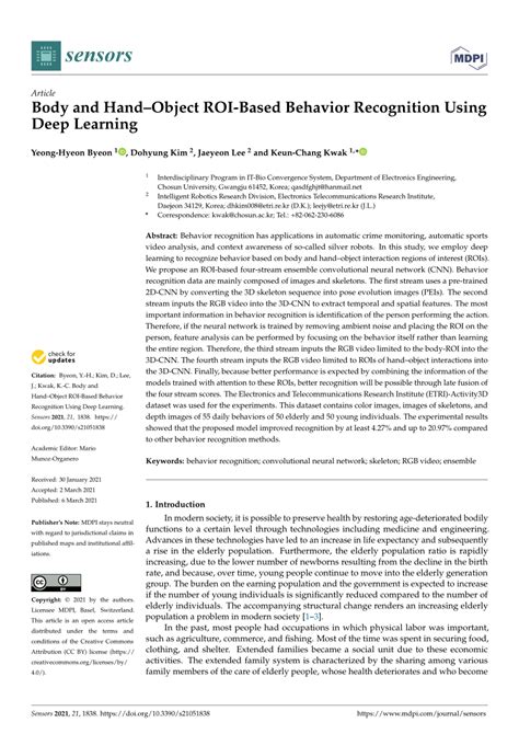 pdf body and hand object roi based behavior recognition using deep learning