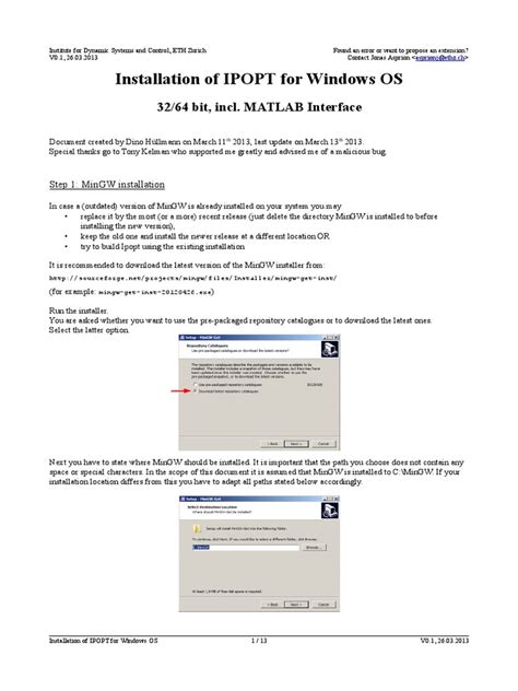 installing ipopt in windows pdf pdf command line interface matlab