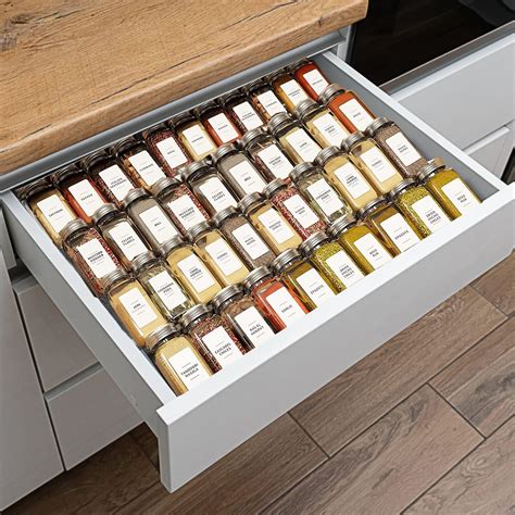 Amazon Yakaly Clear Acrylic Spice Drawer Organizer Expandable