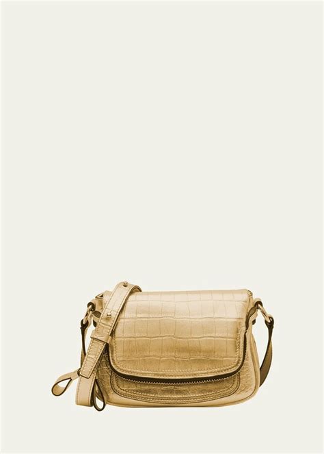 Tom Ford Jennifer Mini Metallic Croc Embossed Crossbody Bag Shopstyle