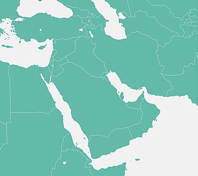 Map Of Iran Middle East And Arabian Countries Vector Egypt Middle