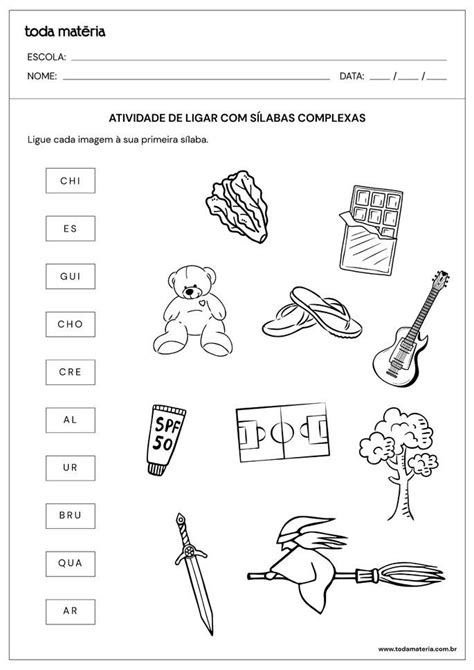Atividades Sobre S Labas Complexas Para Ensino Fundamental Toda Mat Ria