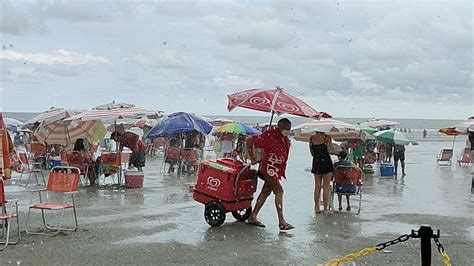 Tempestade De Chuva Na Praia Grande YouTube