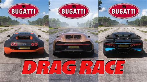 FH5 DRAG RACE BUGATTI VEYRON 2011 SUPER SPORT Vs BUGATTI CHIRON 2018