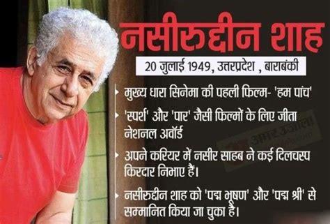 Naseeruddin Shah Birthday 70 क उमर म भ इस अभनत न बलड सन दन स कभ नह कय