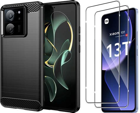 PANCERNE Etui KARBON TPU Case do Xiaomi 13T 13T Pro 2x SZKŁO