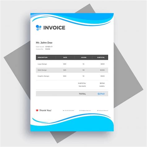 Invoice Template Wave