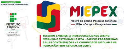 Mostra Integrada De Ensino Pesquisa E Extens O Miepex Ifpa