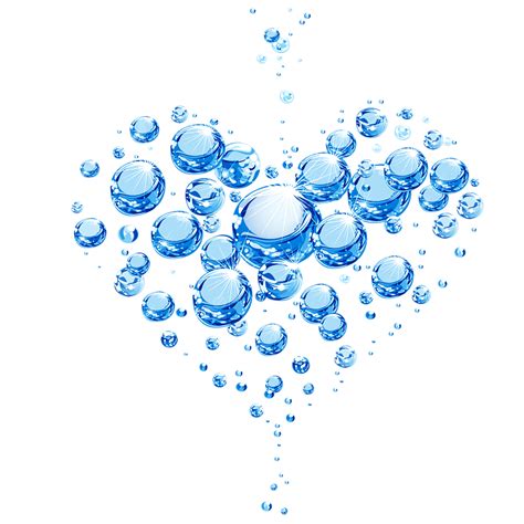 Water Drops Png Image Water Drops Vector Material Heart Shaped Water