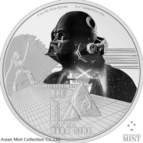 2023 Niue Star Wars Darth Vader 3oz Silver Colorized Proof