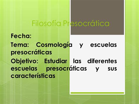 Filosofía Presocrática ppt descargar