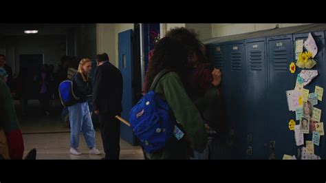 JanSport Blue Backpack Of Kiana Madeira As Deena In Fear Street Part 1