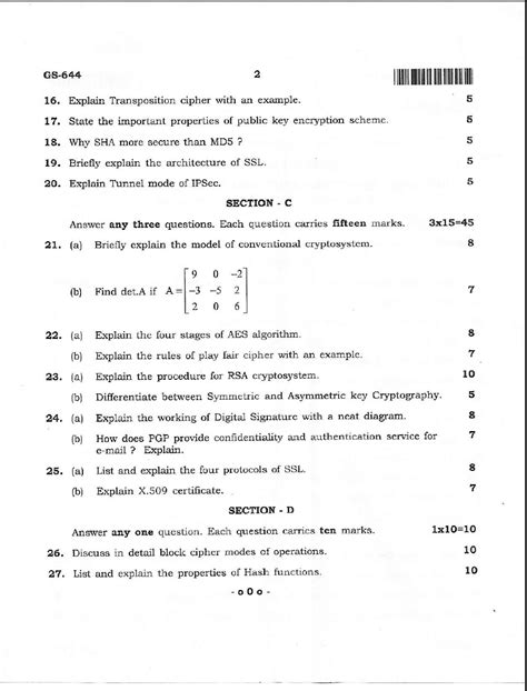 bangalore university b c a computer science bca 603 cryptography and network security may