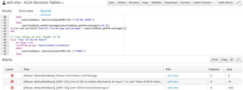 Drools When I Am Importing The Decision Table In The Decision Table