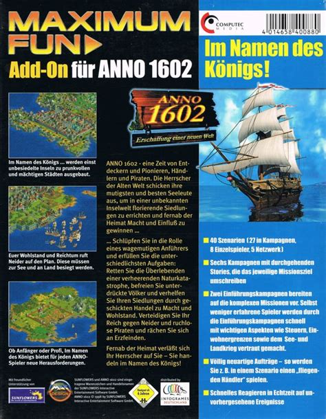 Anno 1602 Erschaffung einer neuen Welt Im Namen des Königs 1999