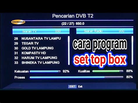Cara Memprogram Set Top Box Tv Digital YouTube