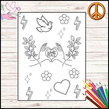 International Day Of Peace Coloring Pages Peace Day Coloring Sheet