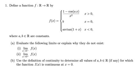 solved 1 define a function f mathbb{r} rightarrow