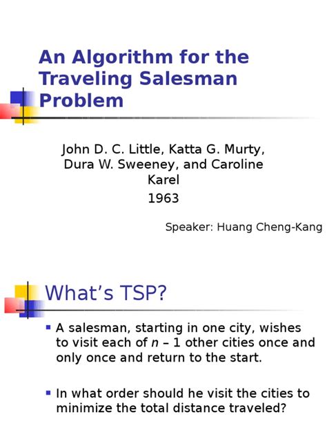 algorithm a traveling salesman problem pdf