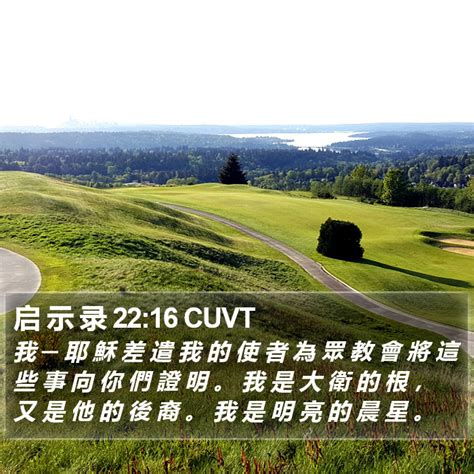 启 示 录 22 16 CUVT 我 耶 穌 差 遣 我 的 使 者 為 眾