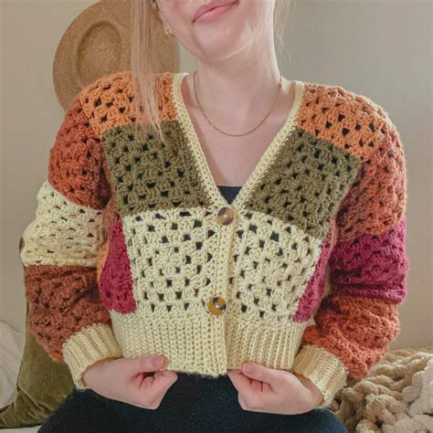 Patr N Gratis C Rdigan Granny Squares Basic En Crochet Crochetisimo