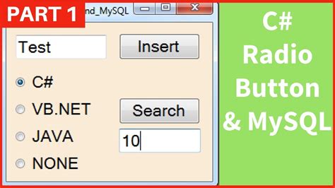 c how to use radiobutton with mysql database in c [ with source code ] part 1 youtube