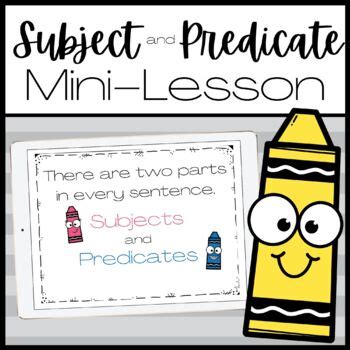 BUNDLE Subject And Predicate Mini Lessons Google Classroom Worksheets