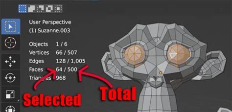 how to see poly count and vertex statistics in blender brandon s drawings
