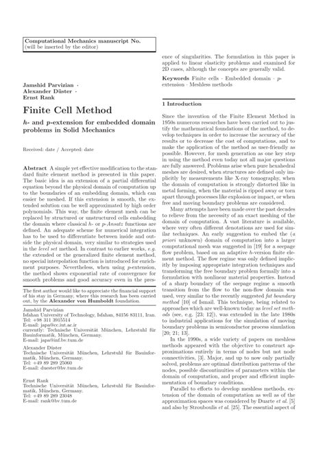 pdf finite cell method