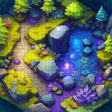 Feywild River Battle Map Dnd Battle Map D D Battlemap Etsy Denmark