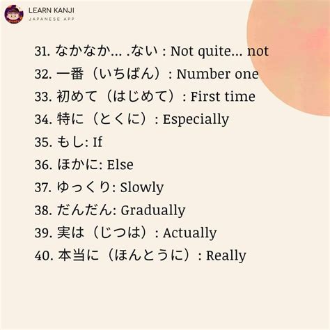 Useful Japanese Adverbs
