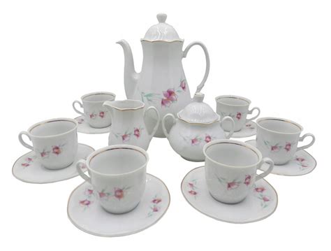 Serwis Kawowy Porcelana LUBIANA PRL 14123476594 Oficjalne Archiwum