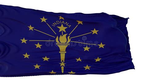 Indiana Flag In The Wind Detailed Fabric Texture Stock Video Video