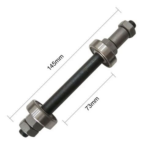 Eixo Traseiro Mm X Mm Furado P Blocagem De Cubo C Rolamento Bike