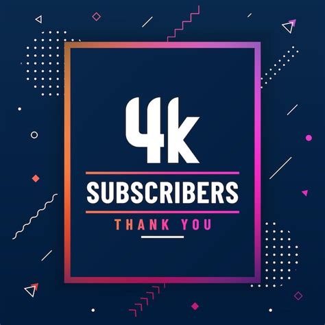 Premium Vector Thank You K Subscribers Subscribers Celebration