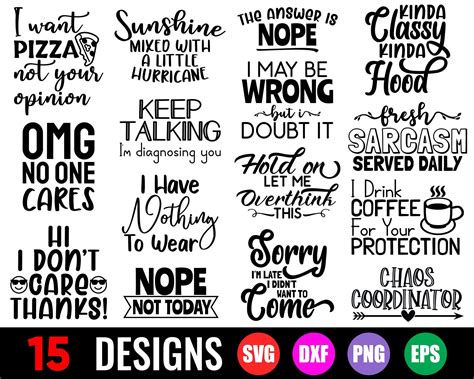 Sarcastic SVG Bundle Sarcasm SVG Bundle Funny SVG Sarcastic Etsy