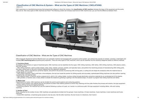 Classification Of CNC Machine System What Are The Types Of CNC